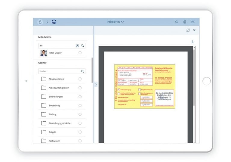 The digital personnel file for SAP
